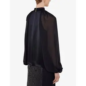 JOSEPH High-neck Satin Blouse