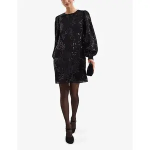 PHASE EIGHT Sequin-embellished Mini Dress