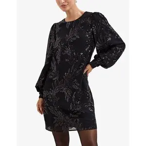 PHASE EIGHT Sequin-embellished Mini Dress