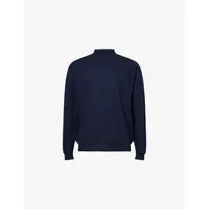 John Smedley Textured Wool Crewneck Jumper - Midnight