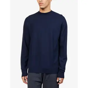 John Smedley Textured Wool Crewneck Jumper - Midnight