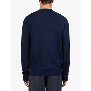 John Smedley Textured Wool Crewneck Jumper - Midnight