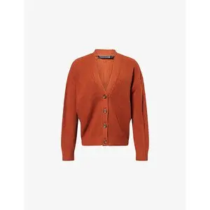 Jenni Kayne Cropped Cashmere Knit Cardigan - Cardigan Rust