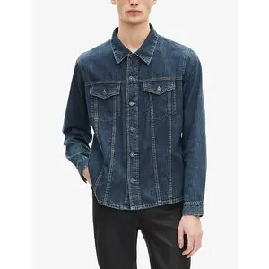 The Kooples Collared Patch-pocket Denim Shirt
