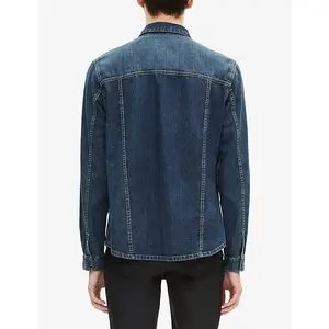 The Kooples Collared Patch-pocket Denim Shirt