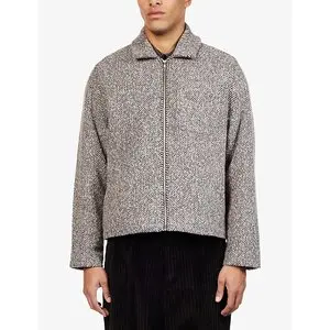 PERCIVAL Herringbone Patch-pocket Wool Blend Jacket