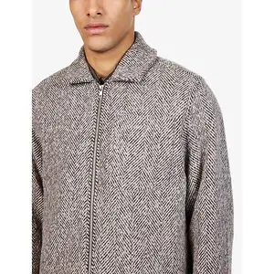 PERCIVAL Herringbone Patch-pocket Wool Blend Jacket