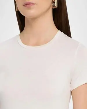 Majestic Filatures Soft Touch Short-sleeve Crewneck T-shirt - Cream