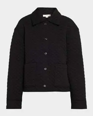 Vince Quilted Boxy Jacket - Black