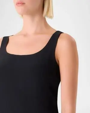 Akris Scoop-neck Silk Georgette Tank Top