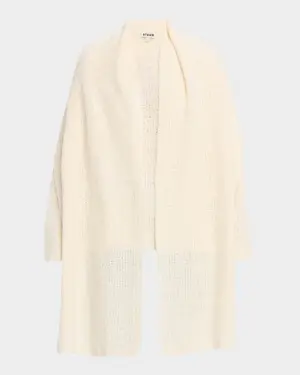 Staud Siren Scarf-detailed Boucle Yarn Sweater - Ivory