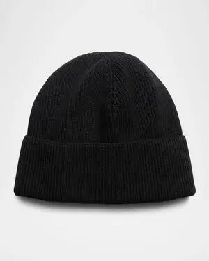Canada Goose Rib-Knit Cotton Beanie Black