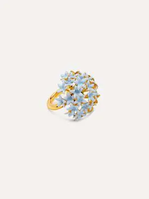 Oscar De La Renta Allium Pompom Ring - Blue