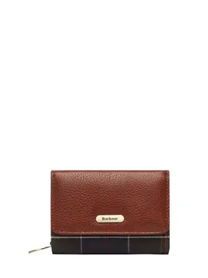 Barbour Leather And Fabric Wallet - Brown