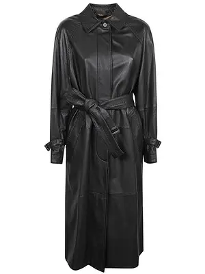 Max Mara Leather Trench Coat