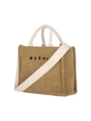 Marni Logo Small Tote Bag - Brown