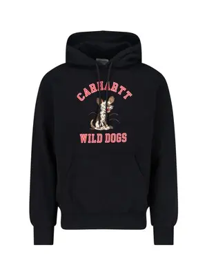 Men's Black Dog Sweatshirts Hoodies