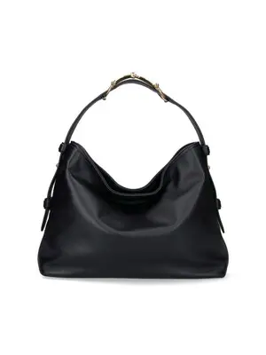 Gucci Medium Leather Shoulder Bag - Black