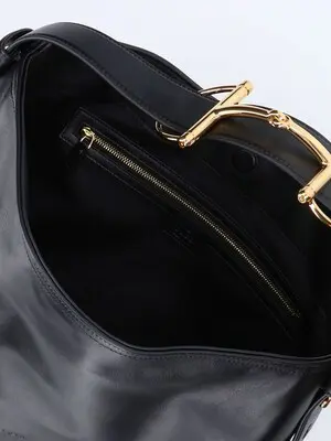 Gucci Medium Leather Shoulder Bag - Black