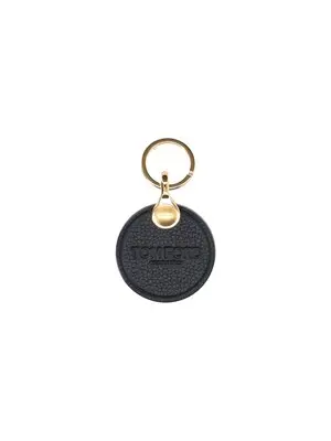 TOM FORD Leather Keyring - Black