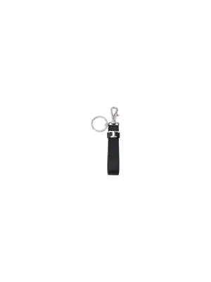 TOM FORD Leather Keyring - Black