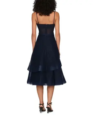 Bcbgmaxazria Corset Midi Dress