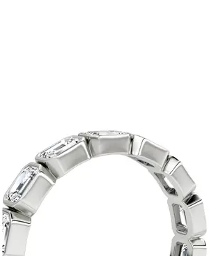 VRAI Bezel Eternity Band In Emerald Cut Lab Created Diamonds