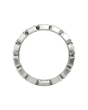 VRAI Bezel Eternity Band In Emerald Cut Lab Created Diamonds