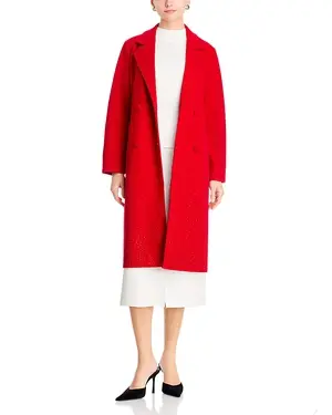 T Tahari Embellished Double Breasted Coat