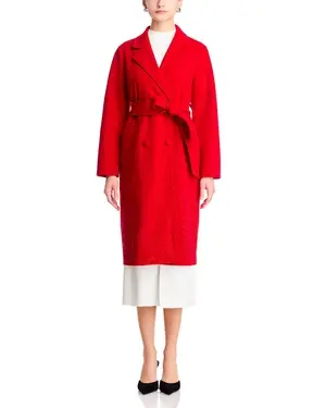 T Tahari Embellished Double Breasted Coat