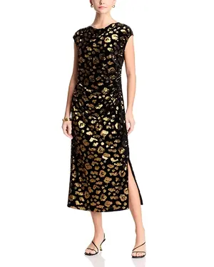 T Tahari Sequinned Cowl Neck Dress