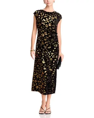 T Tahari Sequinned Cowl Neck Dress