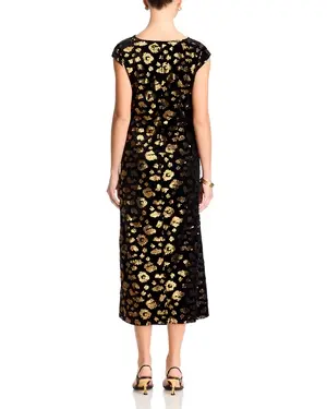 T Tahari Sequinned Cowl Neck Dress