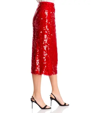 T Tahari Sequin Embellished Midi Skirt