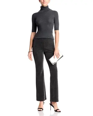T Tahari Metallic Flared Pants