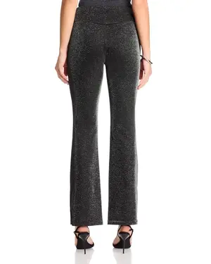 T Tahari Metallic Flared Pants