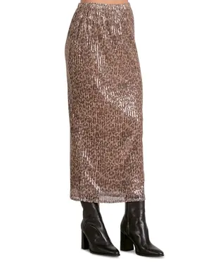Elan Sequinned Pull On Skirt