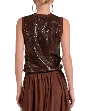 Elan Sequinned Tank Top