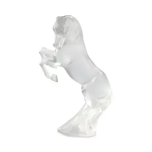 Lalique Prancing Horse Sculpture, Large - Clear