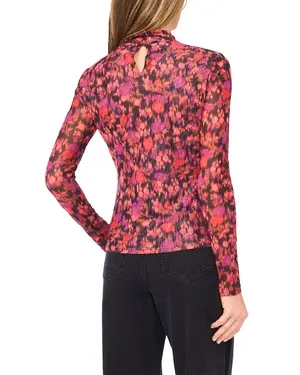 CECE DUPRAZ Printed Turtleneck Top