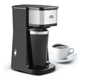 ELITE Cuisine Personal Coffee Maker W/ Ss Trave L Mug - One-color