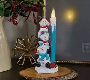VALERIE PARR HILL 13' Illuminated Candle With Holiday Friends-valerie - One-color