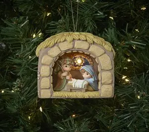 PRECIOUS MOMENTS Pm Unto Us A Child Is Born Nativity Shadowboxornament - One-color