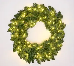 BETHLEHEM LIGHTS As Is 26' Color Prism Wreath - One-color