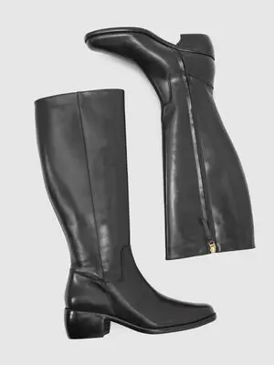 REISS Micheala Leather Knee-high Boots