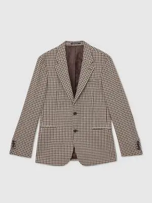 REISS Atelier Check Single-breasted Blazer