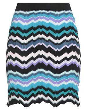 Missoni Mini Skirt Viscose Wool Blend Knit - Blue