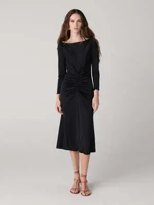 Diane Von Furstenberg Alyce Midi Dress - Black