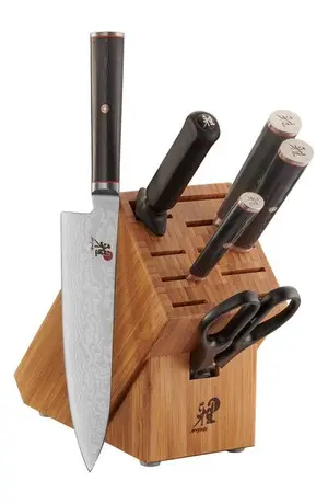 MIYABI Kaizen 7-piece Knife Block Set - Black