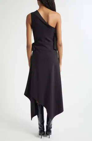 Monse Draped Towel Dress - Black